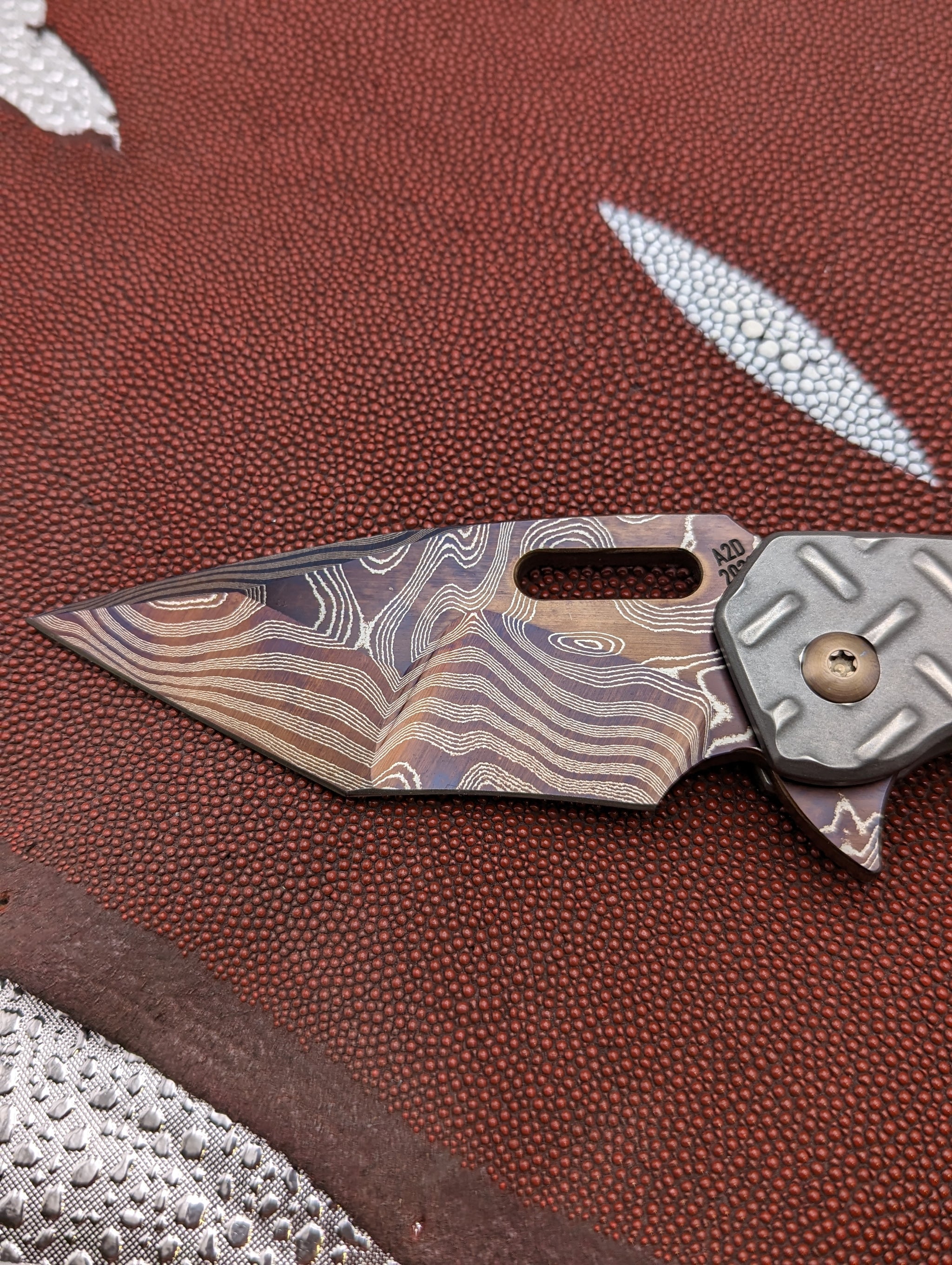 Strider Damascus MK1 Ti Treadplate – UnlimitedBladeworkz