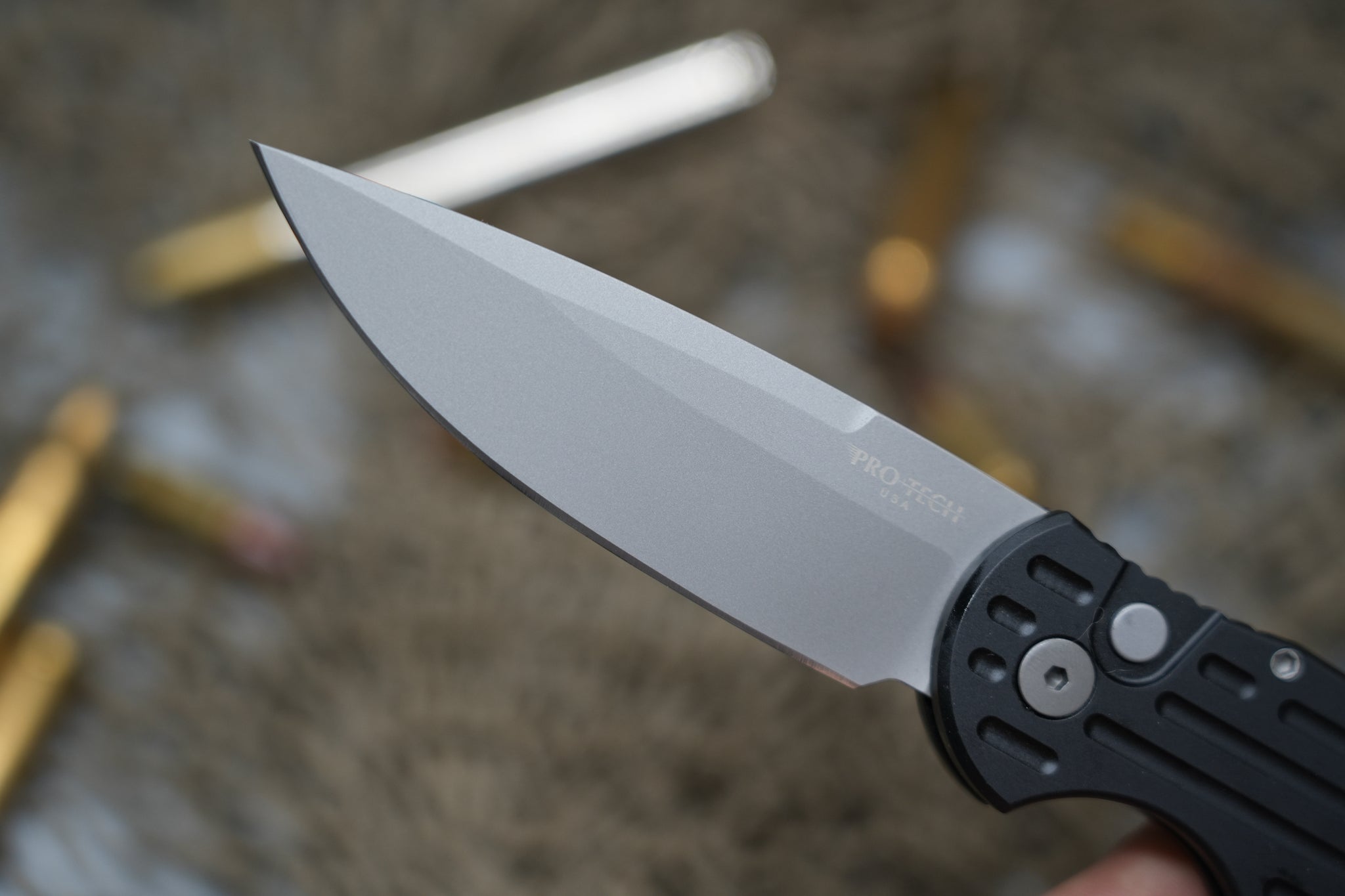 Pro-Tech TR3 Tactical Response Blasted Blade Black Handle ...