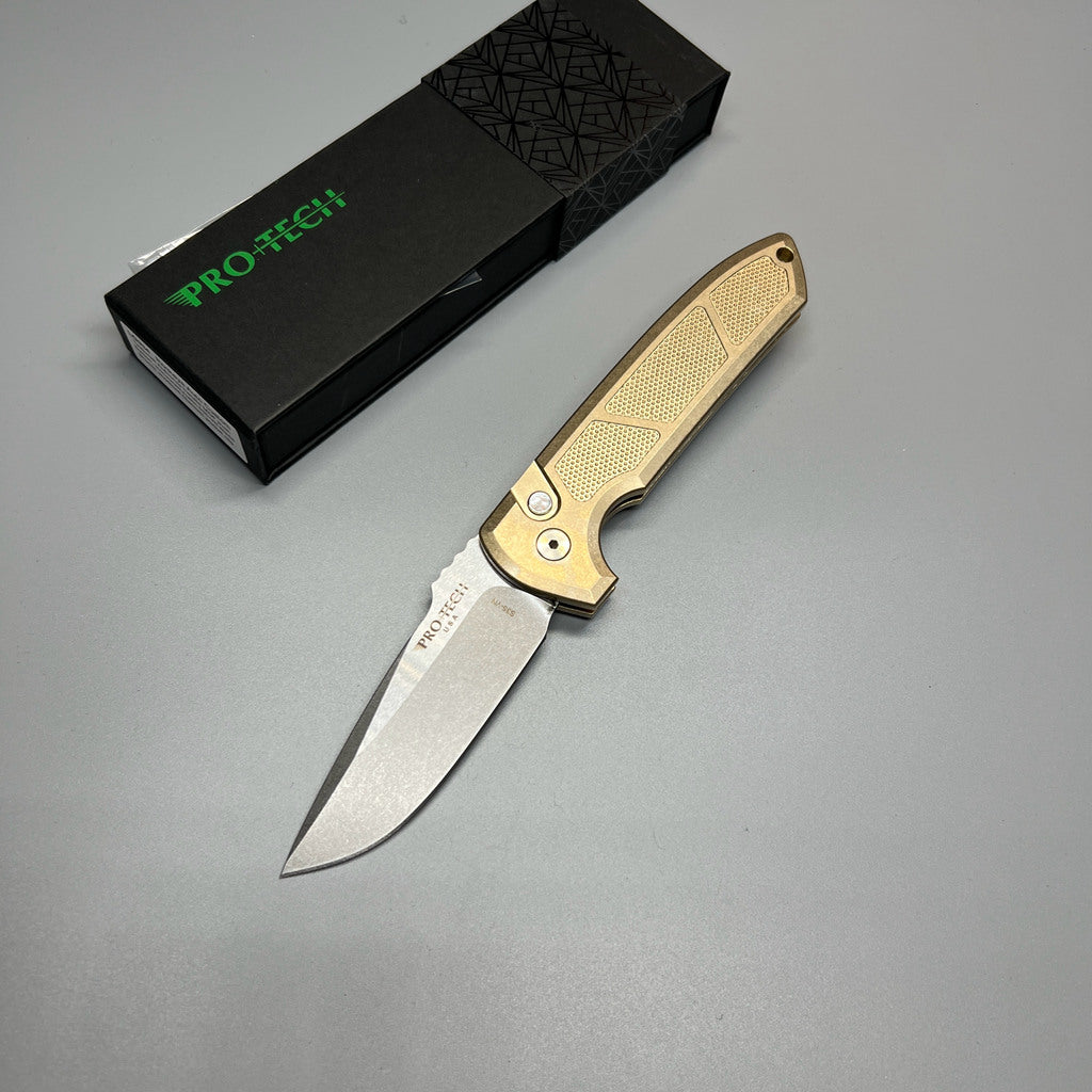 Pro-Tech LG334 Custom Les George Rockeye AUTO Folding Knife 3.375" S35 – UnlimitedBladeworkz