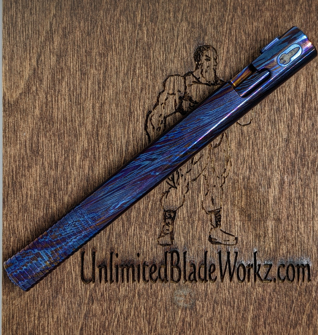 Oval V2 Bolt Action Pen Timascus 5" – UnlimitedBladeworkz