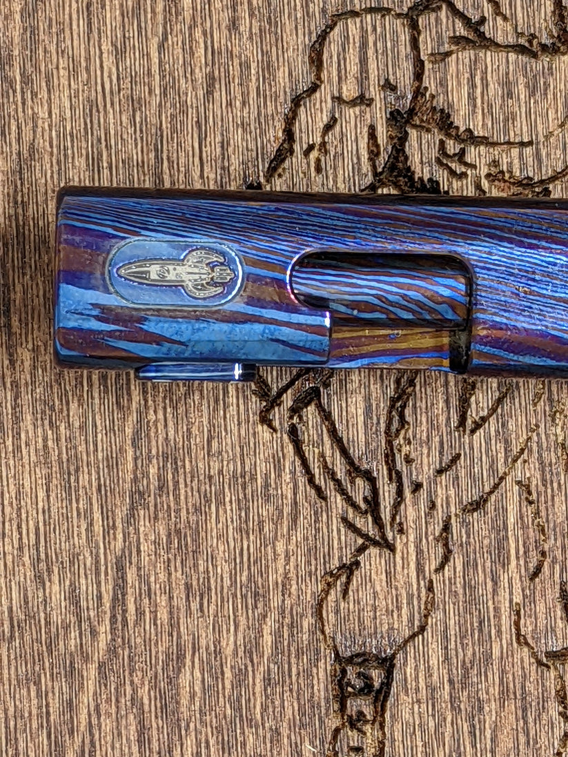 Oval V2 Bolt Action Pen Timascus 5" – UnlimitedBladeworkz